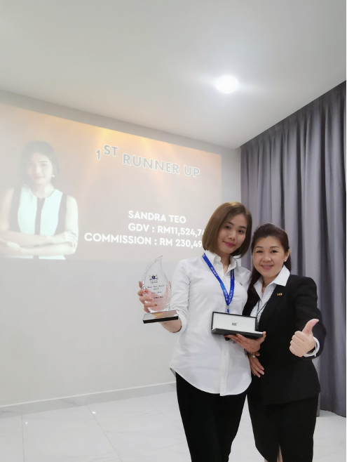 恭喜Sandra Teo 荣获马来西亚100强房产销售精英 - TOP LEADER 领袖